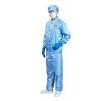 China ESD Cleanroom Coverall Anti-Static Uniform with Integrated Boots - Sizes XS to 4XL, Polyester Conductive Fabric for sale