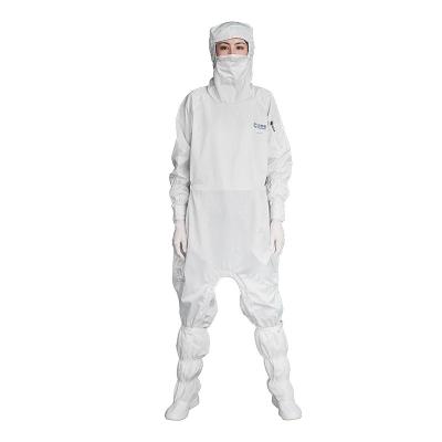 China ESD Cleanroom Coverall with Anti-Static Fabric - 8 Size Options from XS to 4XL for Class 10 Cleanroom Protection for sale