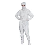 China ESD Cleanroom Coverall Anti-Static Uniform with Integrated Boots - Sizes XS to 4XL, Polyester Conductive Fabric for sale