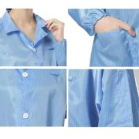 China ESD Cleanroom Coverall - Washable Polyester Anti-static Garment for Class 10 Environments for sale