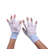 China Low Lint Half Finger Clean Room Glove Liners - 21.5g/pair Weight, 2mm Thickness, White Nylon Construction for sale