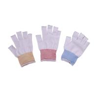 China Reusable Seamless Half-Finger Polyester Glove Liners for Cleanroom - ISO 6 Rated, Launderable 30 Times for sale