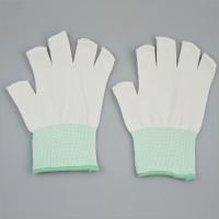 China Reusable Seamless Half-Finger Polyester Glove Liners for Cleanroom - ISO 6 Rated, Launderable 30 Times for sale