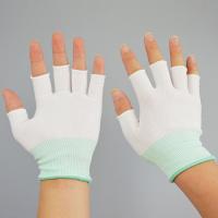 China Low Lint Half Finger Clean Room Glove Liners - 21.5g/pair Weight, 2mm Thickness, White Nylon Construction for sale