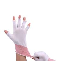 China Reusable Seamless Half-Finger Polyester Glove Liners for Cleanroom - ISO 6 Rated, Launderable 30 Times for sale