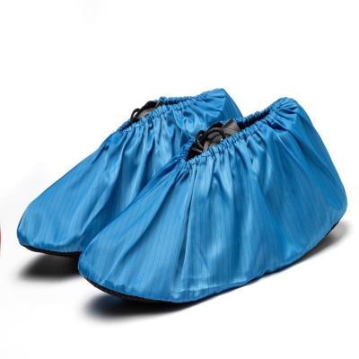 China ESD Anti Static Cleanroom Overshoes 100% Polyester Conductive Fiber Washable Reusable 31cm Length for sale