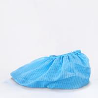 China ESD Anti Static Cleanroom Overshoes 100% Polyester Conductive Fiber Washable Reusable 31cm Length for sale
