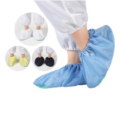 China Reusable Antistatic Shoe Protectors ESD Cleanroom Footwear Anti Skid 31cm Length for sale