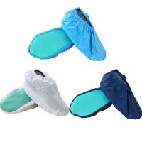 China Reusable Antistatic Shoe Protectors ESD Cleanroom Footwear Anti Skid 31cm Length for sale