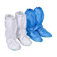 China ESD Reusable Washable Antistatic Anti Skid Cleanroom Boots Covers 18 inch 31cm for sale