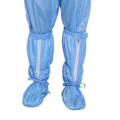 China ESD Reusable Washable Antistatic Anti Skid Cleanroom Boots Covers 18 inch 31cm for sale