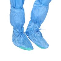China Reusable Washable Cleanroom ESD Anti Skid Shoe Boot Cover 42x18cm 50pcs per Bag for sale
