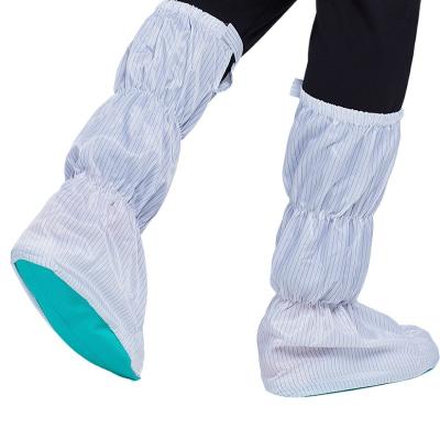 China Reusable Washable Cleanroom ESD Anti Skid Shoe Boot Cover 42x18cm 50pcs per Bag for sale