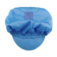 China ESD Cleanroom Cap Blue Dust Free Anti-static Cap 106Ω~109Ω for Electronics Pharmaceutical Food Processing for sale