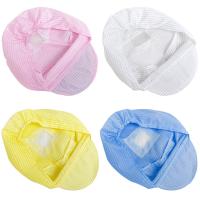 China ESD Anti-static Cleanroom Peaked Cap 5mm Grid Polyester Conductive Yarn Blue White for ISO 4-7 for sale