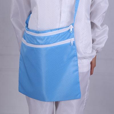 China ESD Anti Static Cleanroom Bag 380mm x 380mm Polyester Conductive Fiber Ziplock Fabric Bag for sale