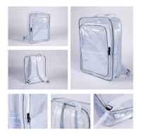 China ESD Anti-Static Clear Grid Backpack 15.7 Inch Waterproof PVC for Clean Room for sale
