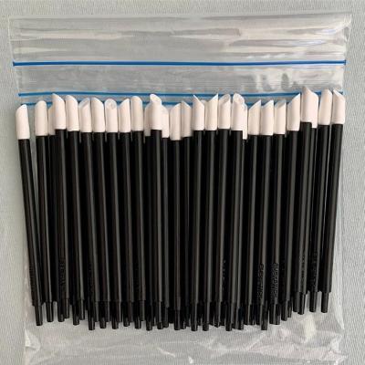 China Cleanroom PU Foam Swab 3mm Slanted Tip Polyurethane Head PP Stick ESD Safe Precision Cleaning Swab for sale