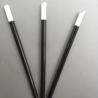 China Cleanroom PU Foam Swab 3mm Slanted Tip Polyurethane Head PP Stick ESD Safe Precision Cleaning Swab for sale