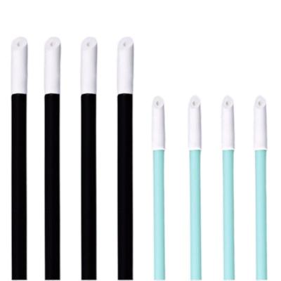 China Cleanroom PU Swabs 3mm Slanted Tip Polyurethane Foam Head PP Stick Solvent Cleaning Swabs for sale