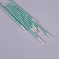 China Cleanroom PU Swabs 3mm Slanted Tip Polyurethane Foam Head PP Stick Solvent Cleaning Swabs for sale