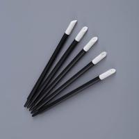 China Cleanroom PU Swabs 3mm Slanted Tip Polyurethane Foam Head PP Stick Solvent Cleaning Swabs for sale