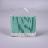 China Cleanroom PU Swabs 3mm Slanted Tip Polyurethane Foam Head PP Stick Solvent Cleaning Swabs for sale