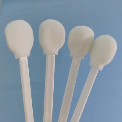 China Lint Free ESD Round Lollipop Sponge Tip Cleanroom Foam Swab 19.7mm Head 132.2mm Total Length for sale