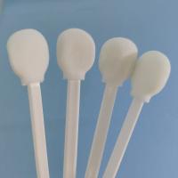 China Cleanroom Long Handle Round Head Solvent Clean Tips Swabs Disposable Sterile Sponge Tipped Swab 100ppi 132mm for sale