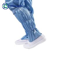 China White Mesh ESD Booties with PU Outsole - Anti-static Safety Shoes for Cleanroom & Electronics Manufacturing for sale