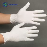 China White Superior Cleanroom Nitrile Gloves Class 100/ISO 5 with 10⁹ Ohm Resistivity for Semiconductor Applications for sale