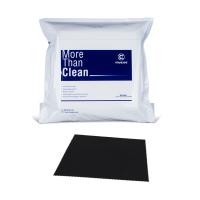 China Black Polyester Knit Cleanroom Inspection Wipe 9x9 Inch Laser Sealed Edges for sale