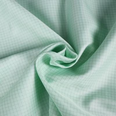China 5mm Conductive Grid ESD Fabric - 98% Polyester 2% Carbon Fiber, 1.52m Width, 110g Weight for sale