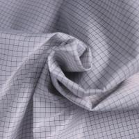 China ESD Anti-static Polyester Fabric with Carbon Fiber Conductive Yarn - 1.52m Width, 110g Weight for Cleanroom Protection for sale