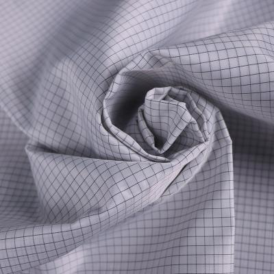 China ESD Anti-static Polyester Fabric with Carbon Fiber Conductive Yarn - 1.52m Width, 110g Weight for Cleanroom Protection for sale