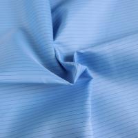 China Cleanroom 75Dx75D 2.5mm Grid Fabric 98% Polyester 2% Conductive Filament 59/60in for sale