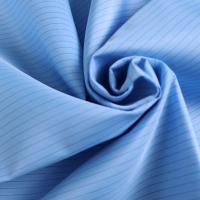 China 98% Polyester 2% Conductive Filament Electrostatic Discharge Fabric With 2.5mm Strip for sale