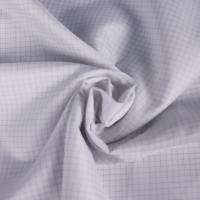 China 110GSM 5mm Grid Anti-Static ESD Fabric for Cleanroom Garments Polyester for sale