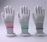 China Fingerless Palm Coated Knit Work Gloves 60% Cotton 40% Polyester Sizes S L for sale