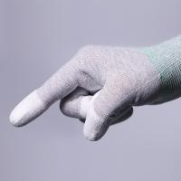 China Fingerless Palm Coated Knit Work Gloves 60% Cotton 40% Polyester Sizes S L for sale
