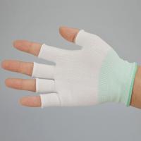 China Fingerless Palm Coated Knit Work Gloves 60% Cotton 40% Polyester Sizes S L for sale