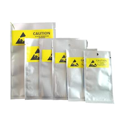China Anti Static Shielding Plastic Bags for Electronics Protection Motherboard Hard Drive Self-Sealing 0.1mm for sale