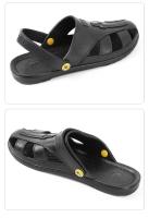 China Anti Static PVC Slippers for Electronic Workshop Six Hole Cross Design Soft SPU Size EU 36-46 for sale