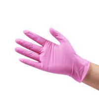 China Disposable Pink PVC Nitrile Safety Gloves 4-6 mil 9.5 in Powder Free Latex Free for sale