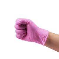 China Disposable Pink PVC Nitrile Safety Gloves 4-6 mil 9.5 in Powder Free Latex Free for sale