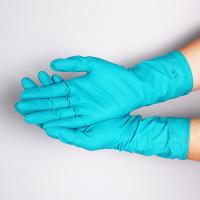 China 12-Inch Green Nitrile Gloves 4 Mil Powder-Free Latex-Free for Electronics Assembly for sale