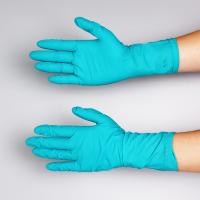 China 12-Inch Green Nitrile Gloves 4 Mil Powder-Free Latex-Free for Electronics Assembly for sale