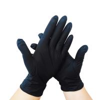 China Black Nitrile Disposable Gloves 9.5 Inch Powder Free Latex Free Household Protection for sale