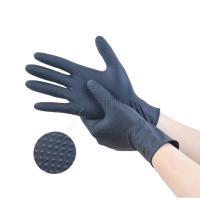 China Industrial Diamond Textured Nitrile Gloves Heavy Duty 6-8 Mil Powder Free Latex Free for sale