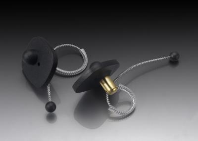 China 48x42mm Mini Square EAS RF Bottle Tag 8.2MHz Black Three Balls Lock for Beverages for sale